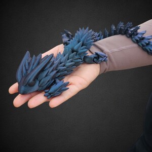 26.25 Spiked Dragon Articulating Flexi by Torua3d 008, Spiky Fidget Toy, Desk Stress Toy, Dragon ...