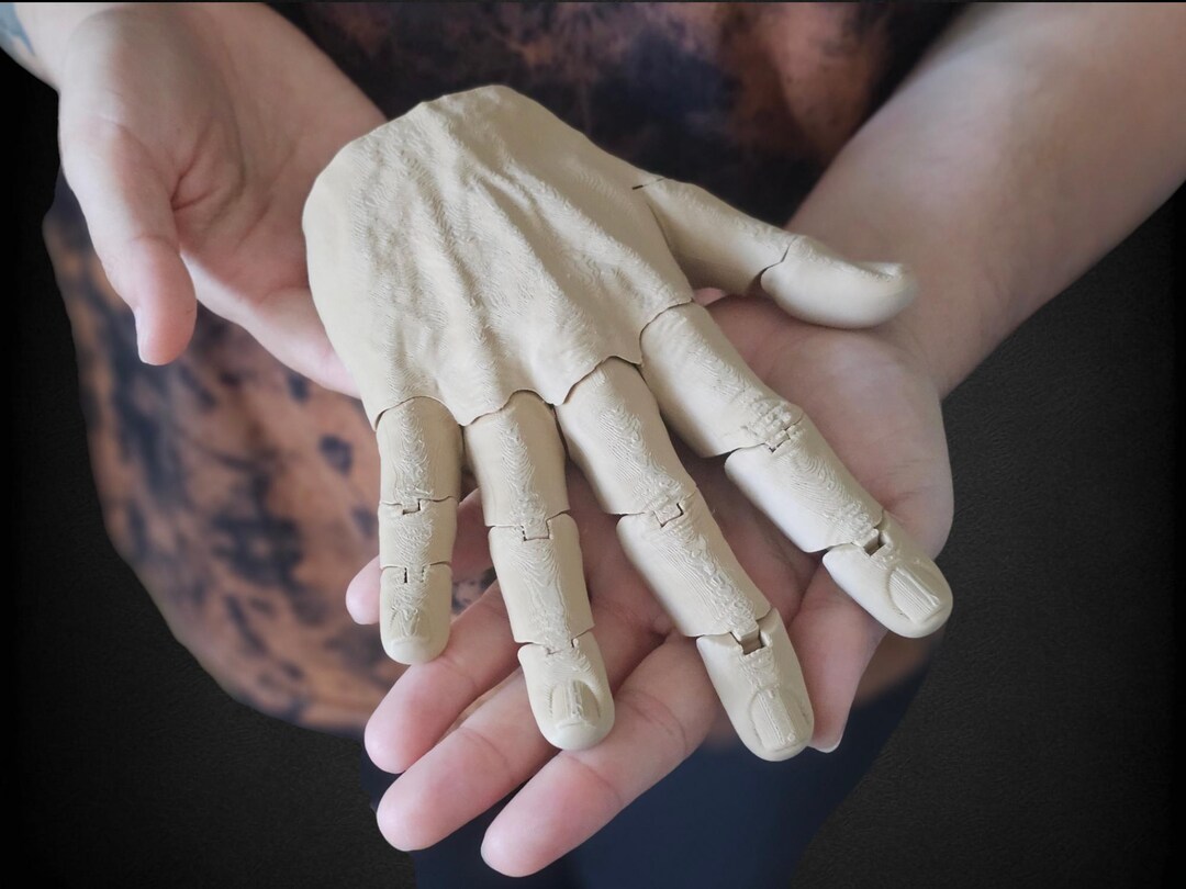 Life Size Articulating Poseable Human Hand Prop 3D Printed Toy Figure ...
