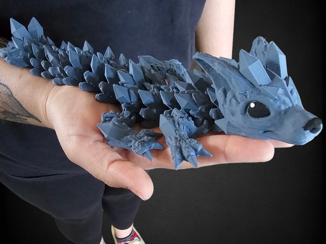 10 Baby Wolf Dragon Articulating Flexi by Cinderwing, Fidget Toy, Desk ...