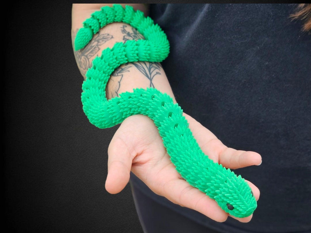 22 Articulating Snake Viper, Fidget Toy, Desk Toy, Dragon Decoration 3D ...