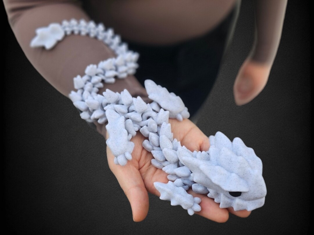 26 Armored Spiked Dragon Articulating Flexi by Torua3d 009 Fidget Toy ...