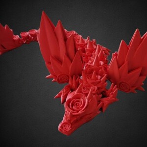 19 Rose Dragon Winged Articulating Flexi by Cinderwing, Fidget Toy ...