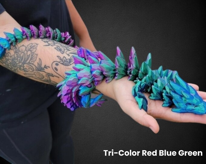 13 Fire Sprite Dragon Articulating Flexi by Cinderwing, Fidget Toy ...
