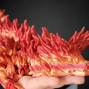 18" Phoenix Fire Pyro Dragon Articulating Flexi by Cinderwing Fidget ...