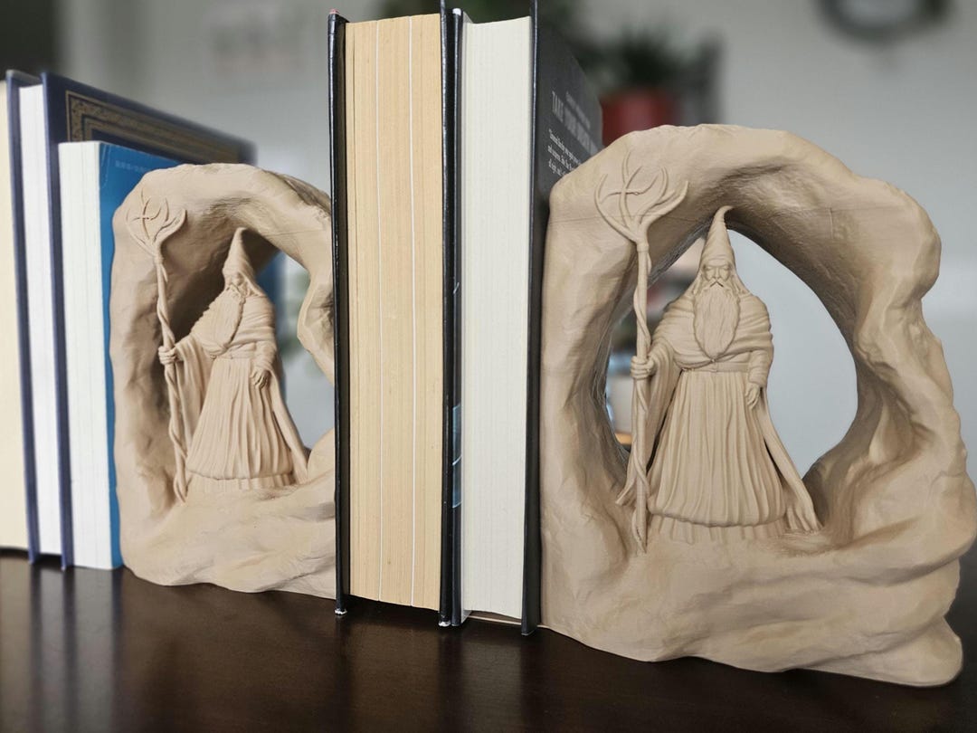 7.6x5 the Wizard's Lair Bookend and Book Nook Gift for Book Lover ...