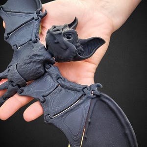 2 Sizes Large Bat Articulating Flexi by Matmire Makes Goth Gift for ...