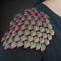 Dragon Scalemail Pauldron Shoulder Armor Collar Mantle -handmade ...