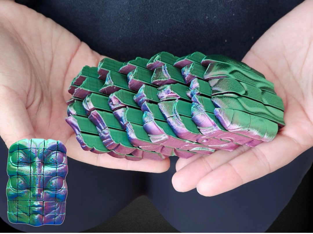 3 Sizes Alien Pixel Fidget Cube Noisy Sensory Pin Toy Stim Custom 3D ...