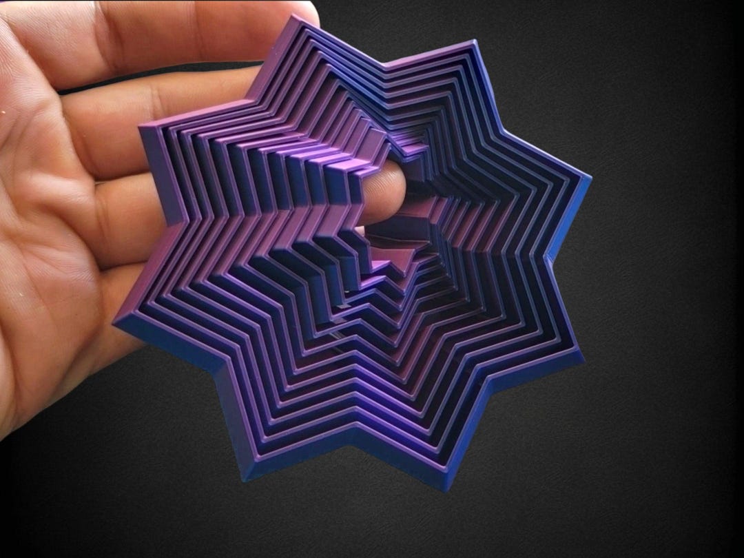 Noisy Fractal Fidget Star Fidget Tornado Sensory Fidget Pin Toy Stim 3D ...