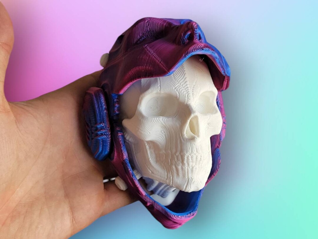 Steampunk Articulating Skull Droid Skeleton, Wall Mountable, Fidget Toy ...