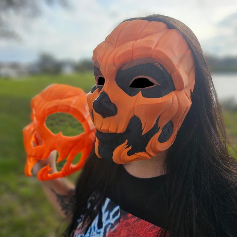 Pumpkin Mask - Etsy
