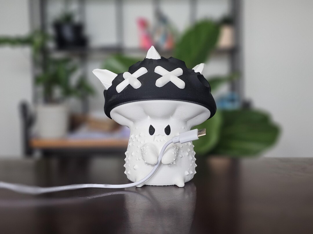Cute Horror Spooky Kawaii Whimsical Mushroom Cable Holder With Storage ...