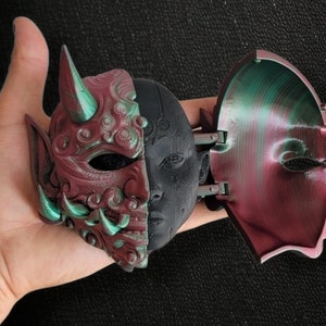 Japanese Hannya Articulating Oni Demon, Wall Mountable, Fidget Toy ...