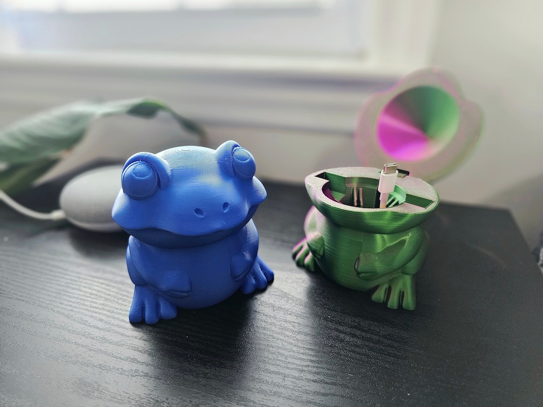 Kawaii Cute Frog Cable Phone Holder, Phone Holder, Apple Wireless ...