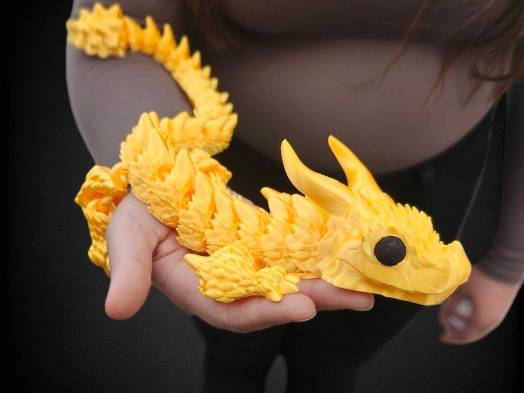20" Horned Fur Beast Dragon Articulating Flexi by Torua3d 004 Spiky ...