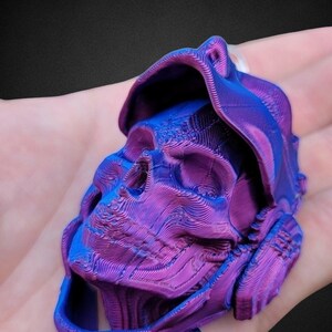 Steampunk Articulating Skulldroid Skull Keychain 3D Printed Toy Fidget ...