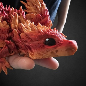 10 Baby Phoenix Heart Dragon Articulating Flexi by Cinderwing, Fidget ...