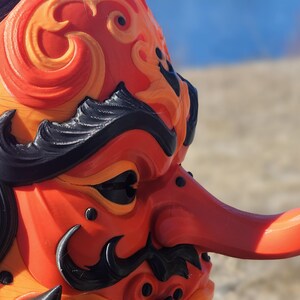 3 Options Tengu Mask 3D Printed Cosplay Horror Mask Wearable Face Mask ...