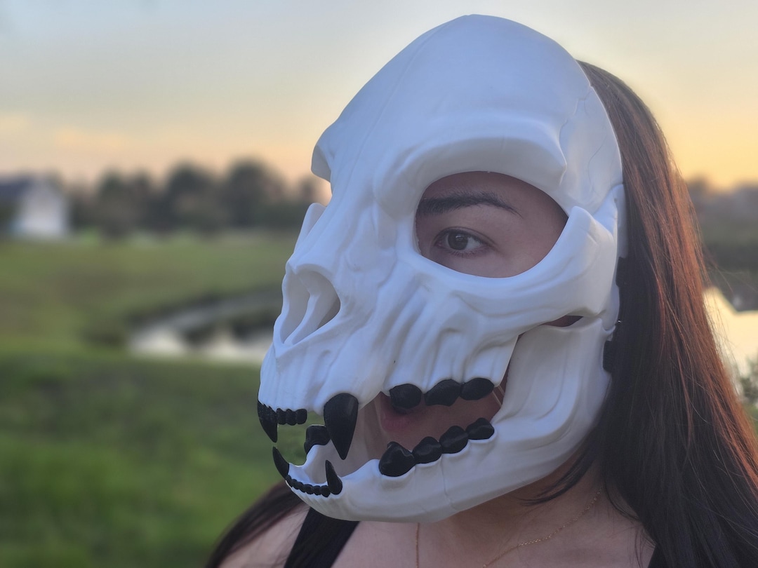Cat Skull Mask – Fanged Wendigo Cosplay Mask, 3d-printed Wearable ...