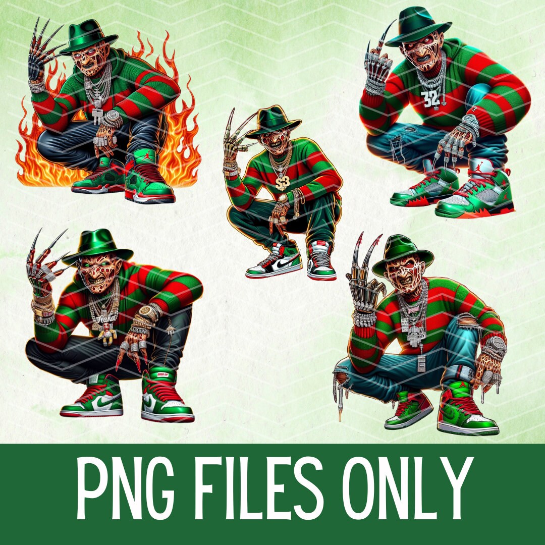 5 Gangster Nightmare Characters PNG Designs Downloadable Digital File ...