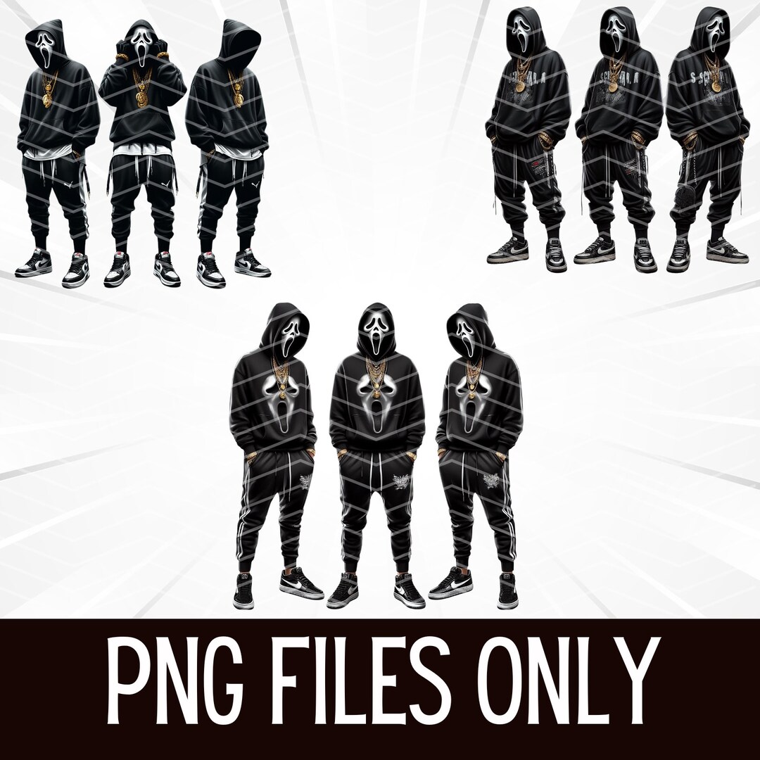 3 Sexy Slasher Character Png Designs Downloadable Digital File Bundle Cute Scary Movie Slasher