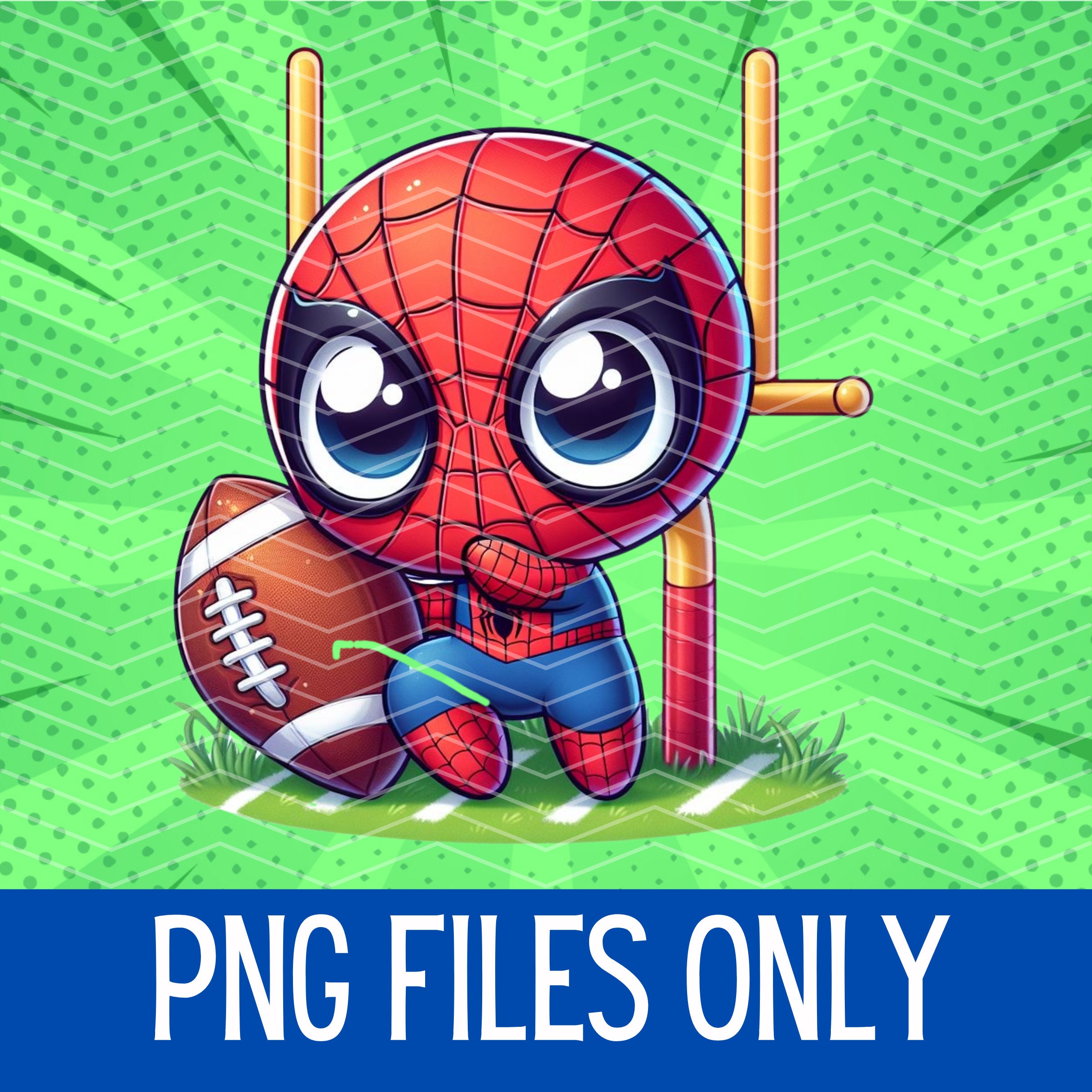 4 Cute Spider Boy Football PNG Designs Downloadable Digital File Bundle ...