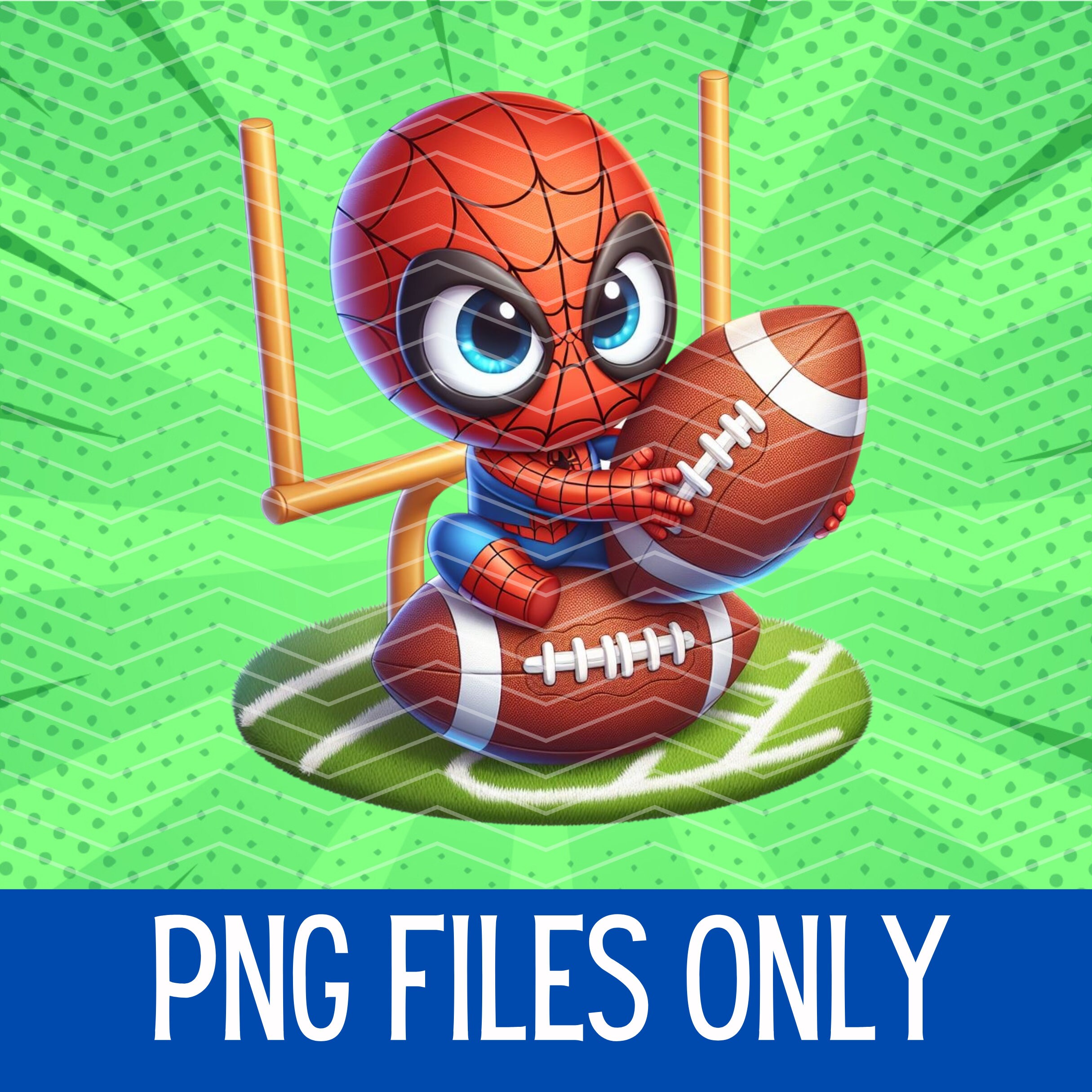 4 Cute Spider Boy Football PNG Designs Downloadable Digital File Bundle ...