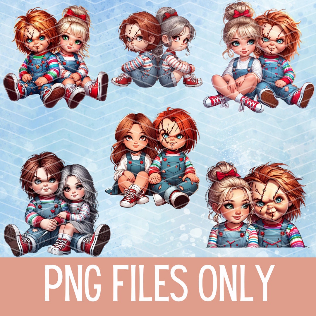 6 Slasher Doll and Girl PNG Designs Downloadable Digital File Bundle ...