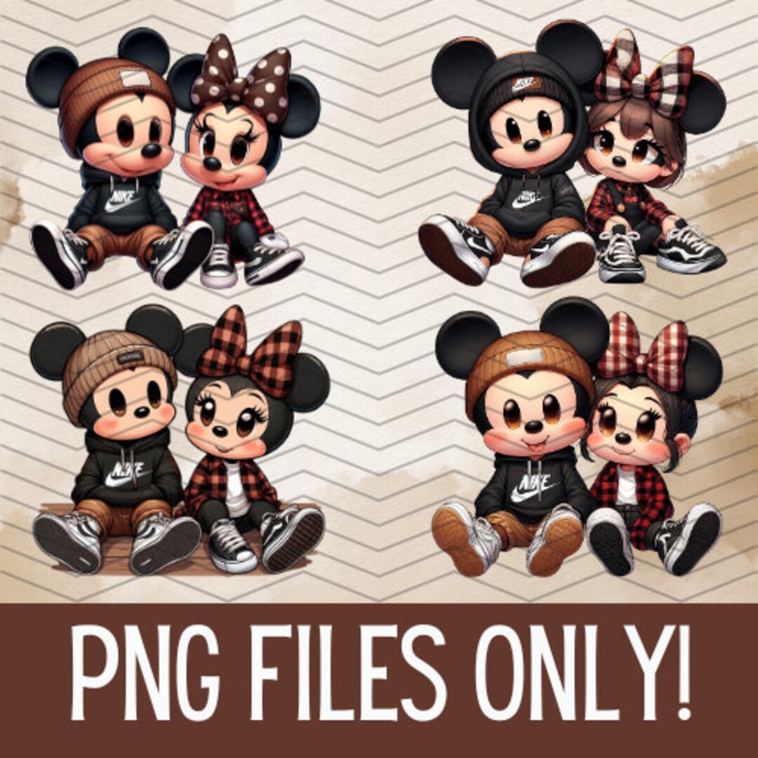 4 Cute Mouse Couple PNG Designs Downloadable Digital File Bundle, Cute ...