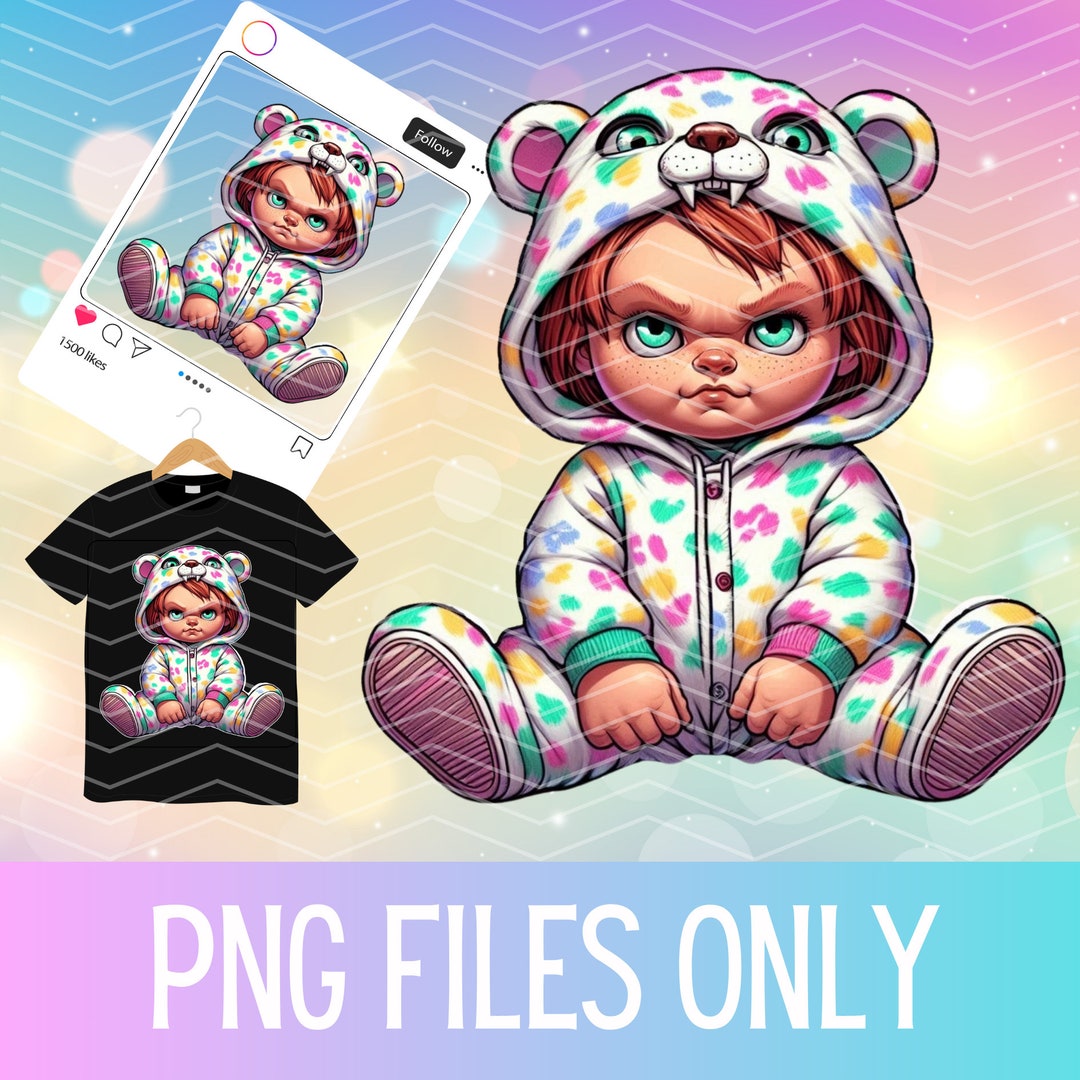 1 Cute Slasher in a Onesie Character, PNG Designs Downloadable Digital ...