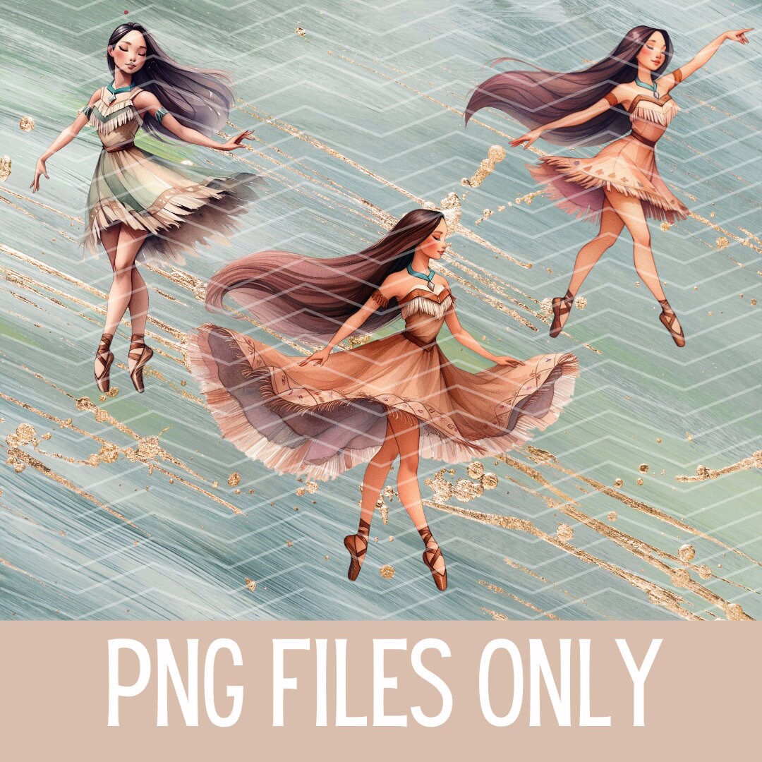 3 Beautiful Indigenous Princess Bundle PNG Designs Downloadable Digital ...