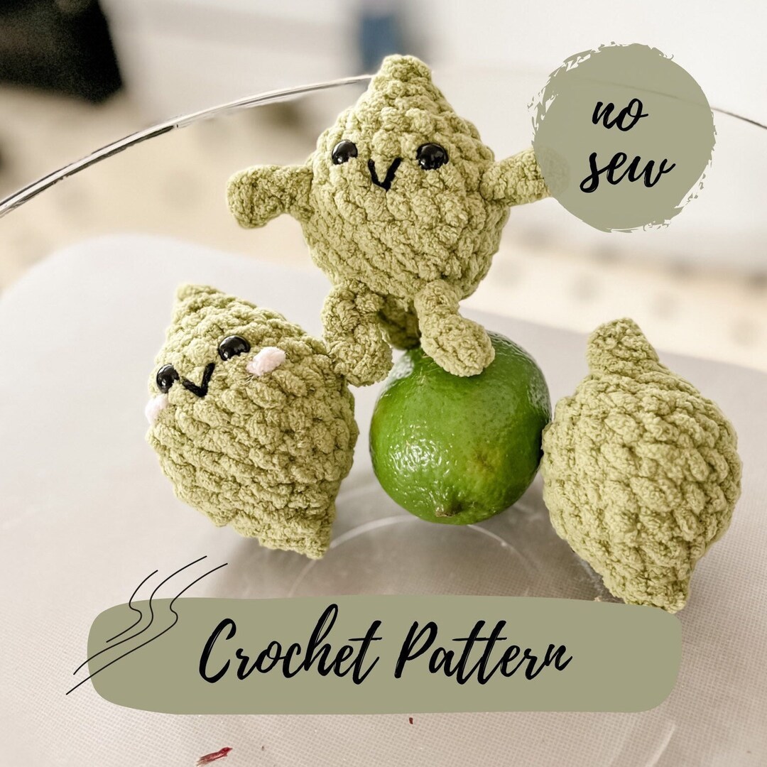 Lime Crochet Pattern - Lissy the Pocket Lime - NO SEW Pocket Lime ...