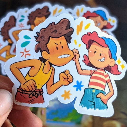 Alberto & Giulia Pixar Luca Sticker - Etsy Australia