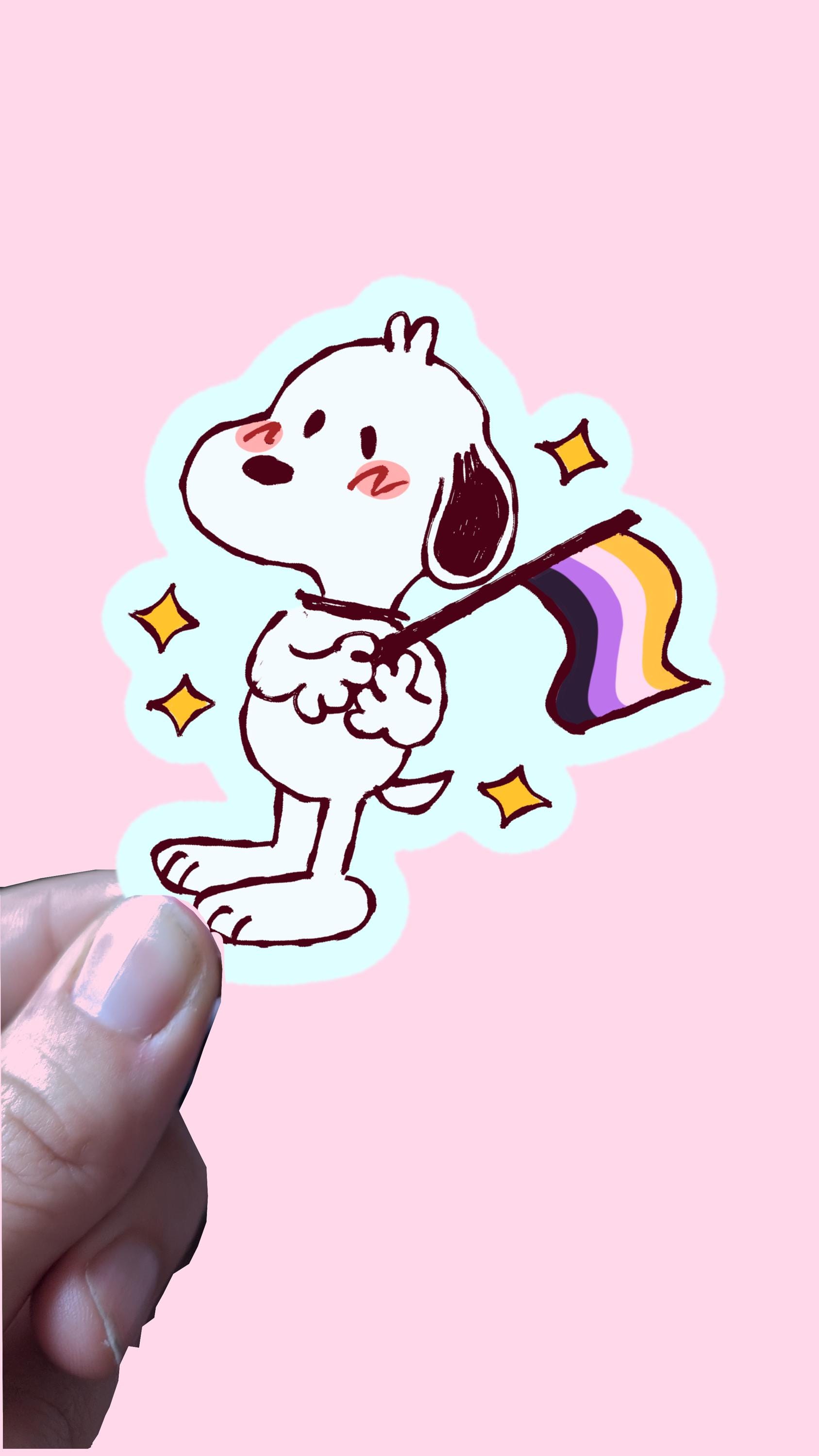 Cartoon Dog Pride Sticker! LGBTQIA+ Flags - Etsy