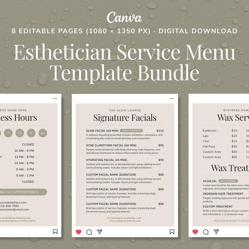 Waxing Templates - Etsy