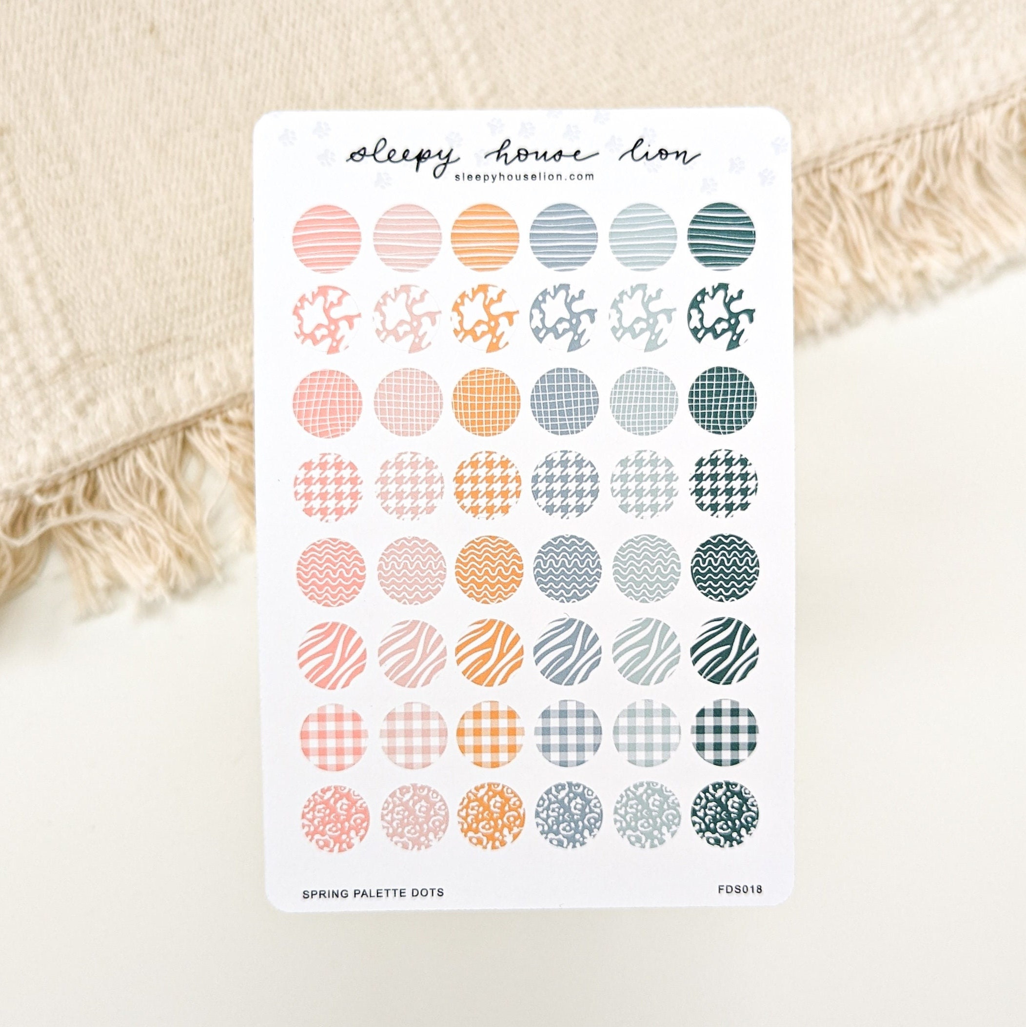 Weekly Bright Spring Color Palette Sticker Sheets Dots & - Etsy