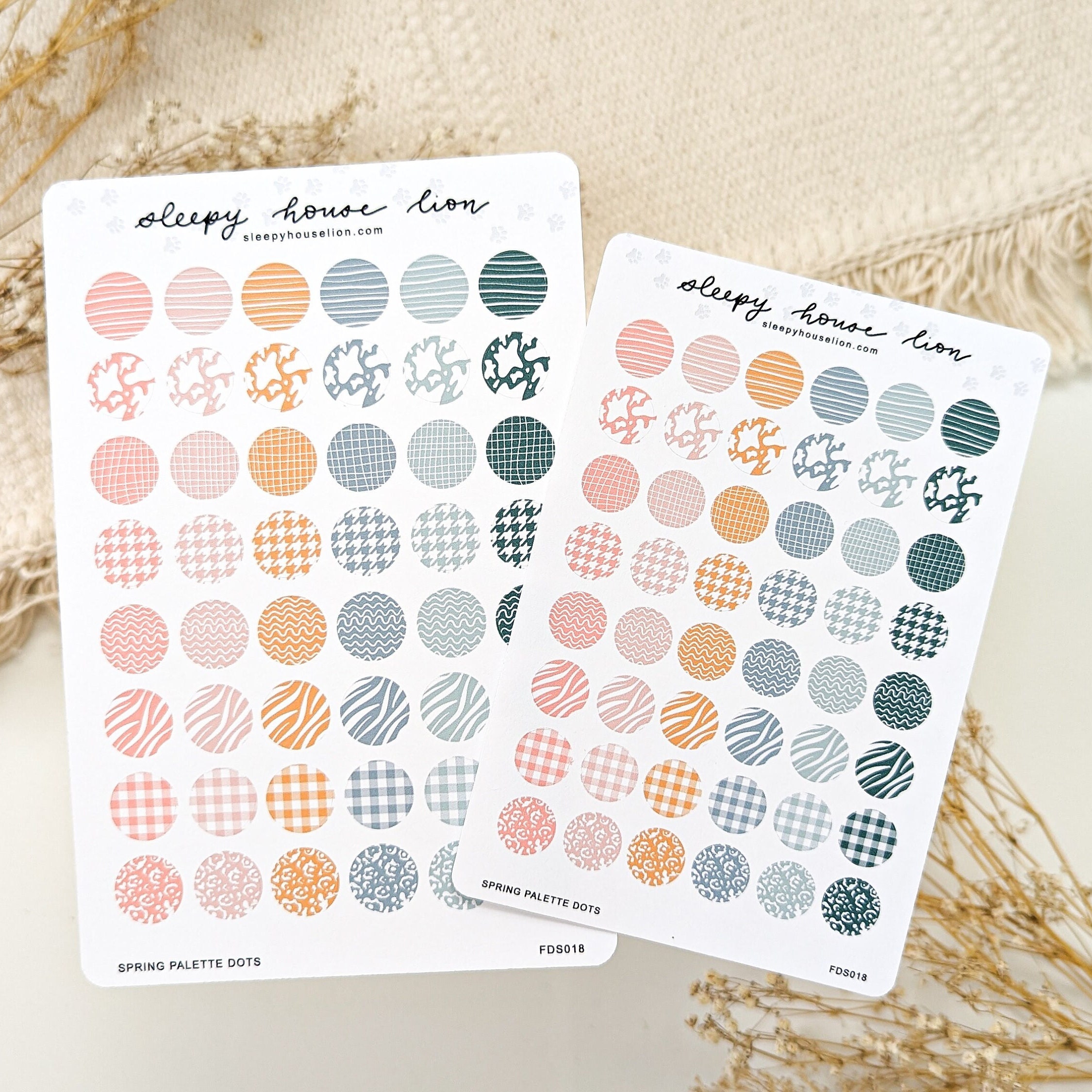 Weekly Bright Spring Color Palette Sticker Sheets Dots & - Etsy