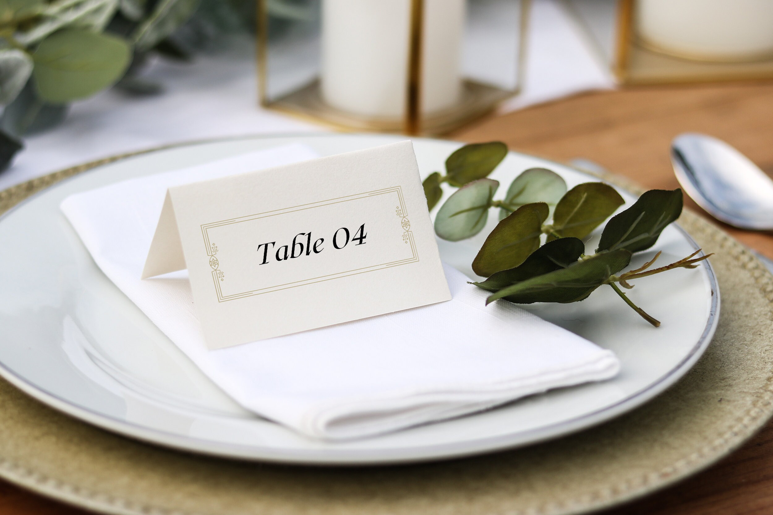 Tent Fold Place Card Mockup, Place Card Mock Photo, Table Setting Mock ...