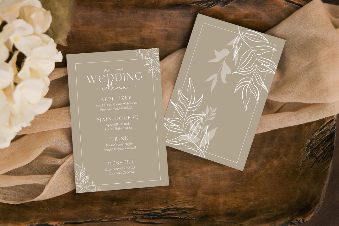 Elegant Wedding Invitation Mockup, Wedding Invite Mock Up, Invitation ...