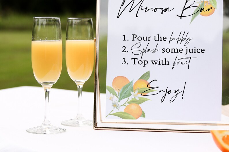 Mockup Mimosa Bar Sign, Wedding Brunch Sign Mock, Smart Object Sign ...