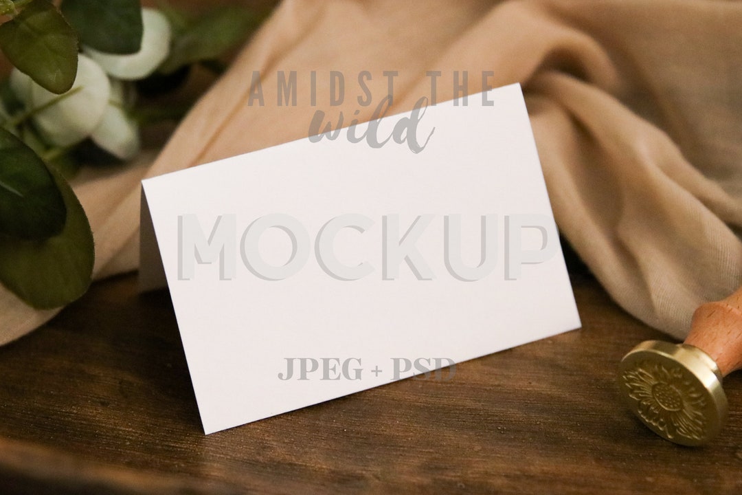 Square Business Card Mockup Front and Back Square Card Mock up Square ...