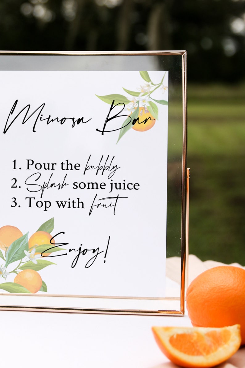 Mockup Mimosa Bar Sign Wedding Brunch Sign Mock Smart Object - Etsy