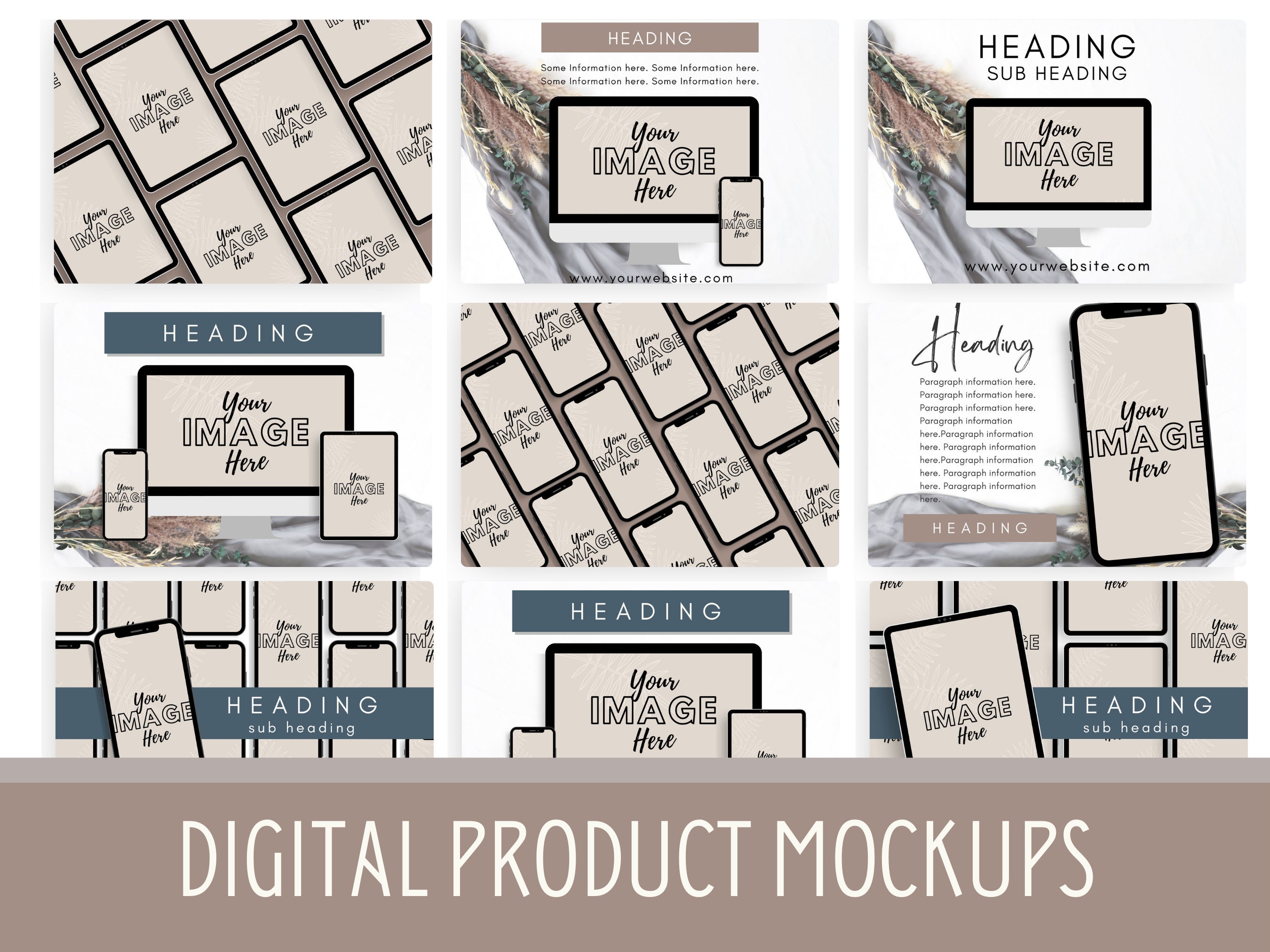 Digital Template Mockup, Canva Mockups, Digital Product Mock Up ...