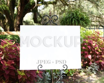 Welcome Sign Easel Mockup - Etsy