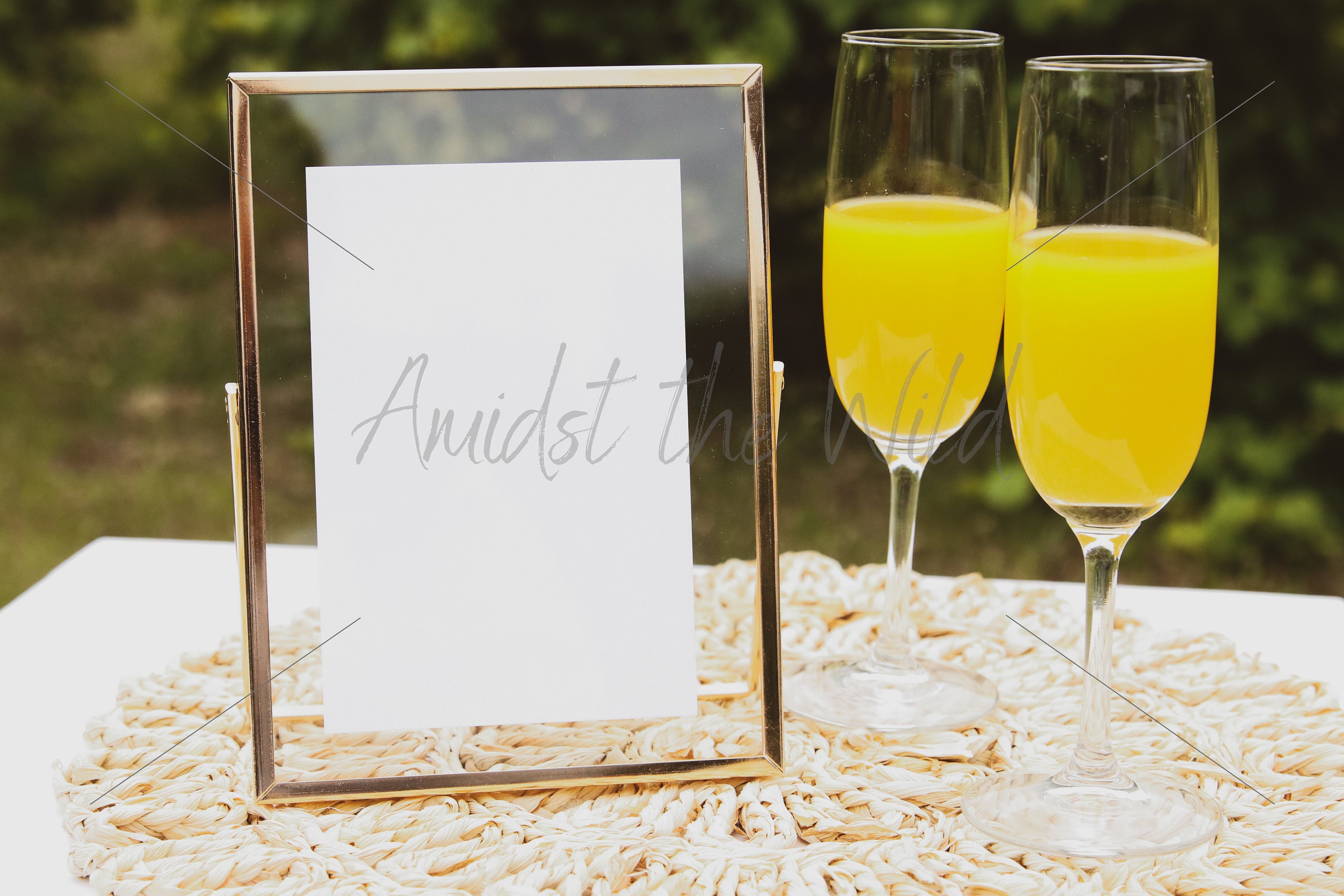 Mimosa Bar Wedding Sign Mockup, Framed Sign Mockup, Mockup Event Sign ...