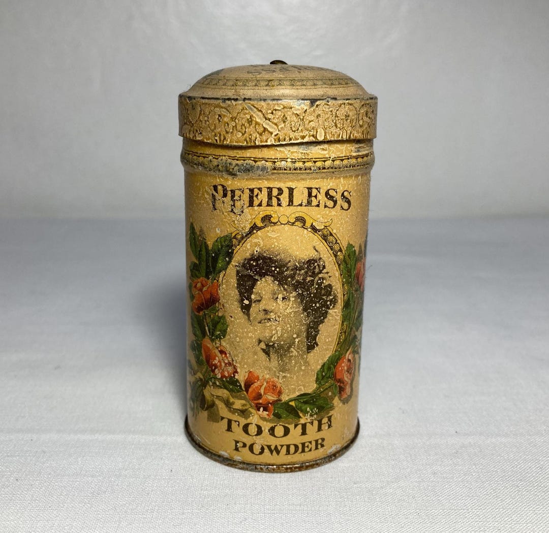 Antique Victorian Peerless Tooth Powder Tin Empty - Etsy
