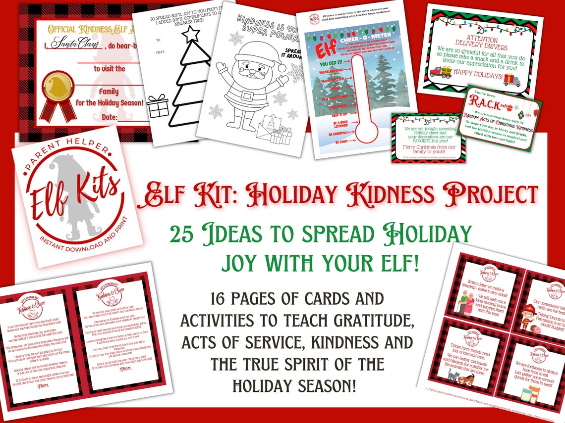 Elf Kit Holiday Kindness Project Elf Kit Elf Bundle Elf | Etsy