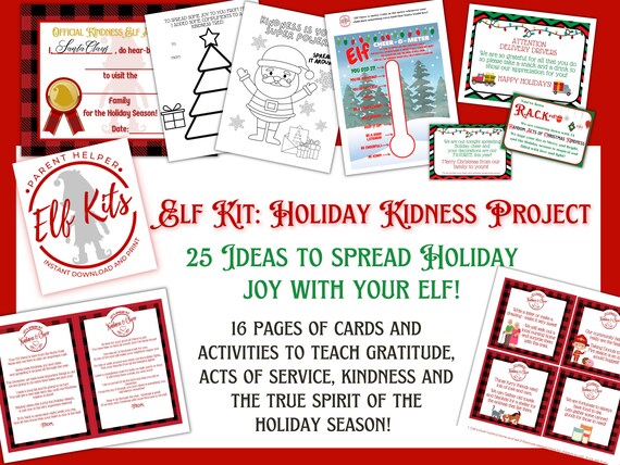 Elf Kit Holiday Kindness Project Elf Kit Elf Bundle Elf | Etsy