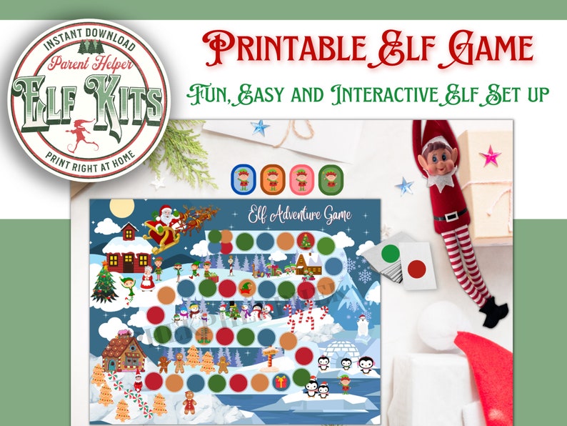 Printable Elf Game Christmas Elf Kit Elf Bundle Elf - Etsy