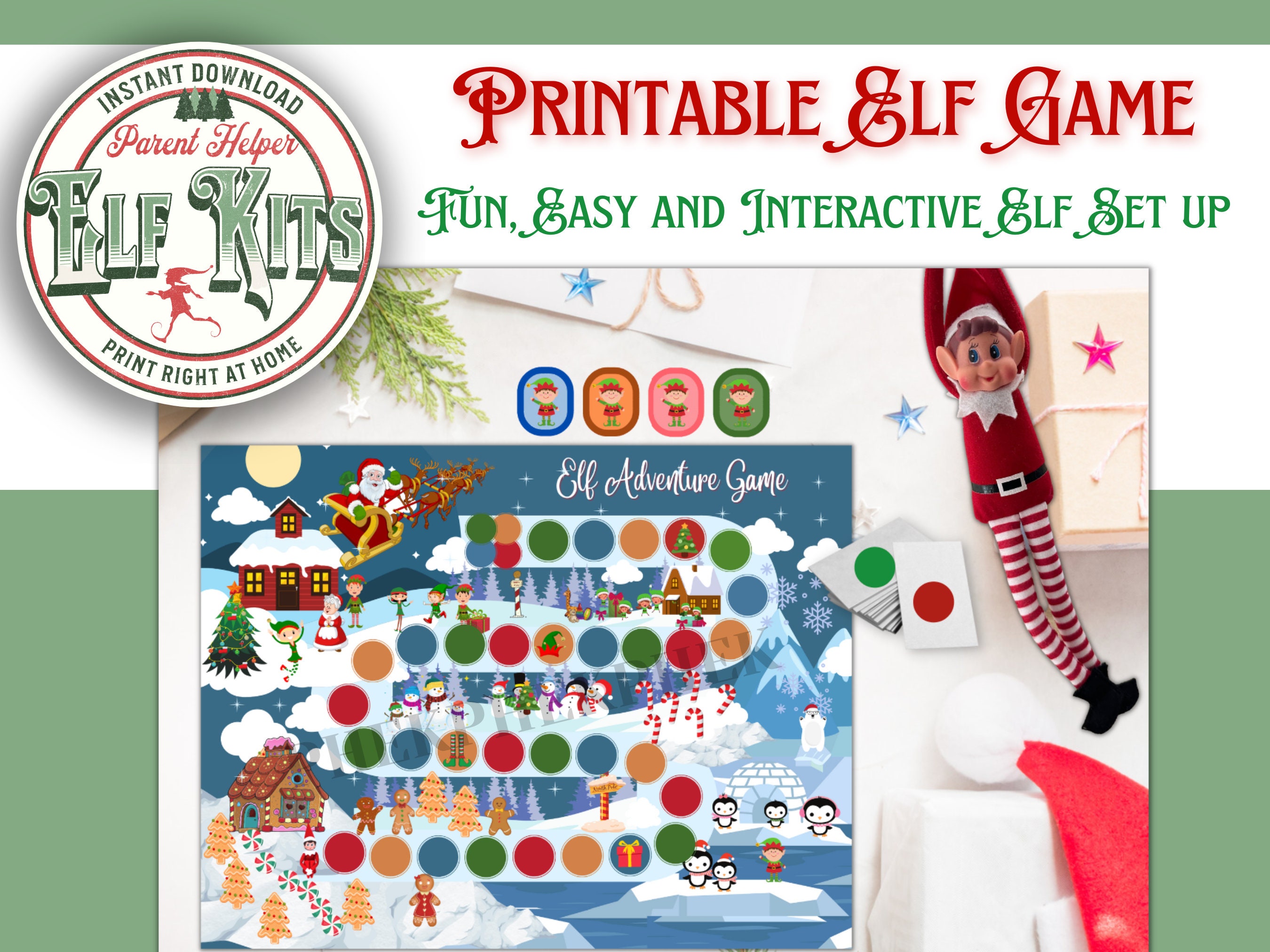 Printable Elf Game Christmas Elf Kit Elf Bundle Elf - Etsy